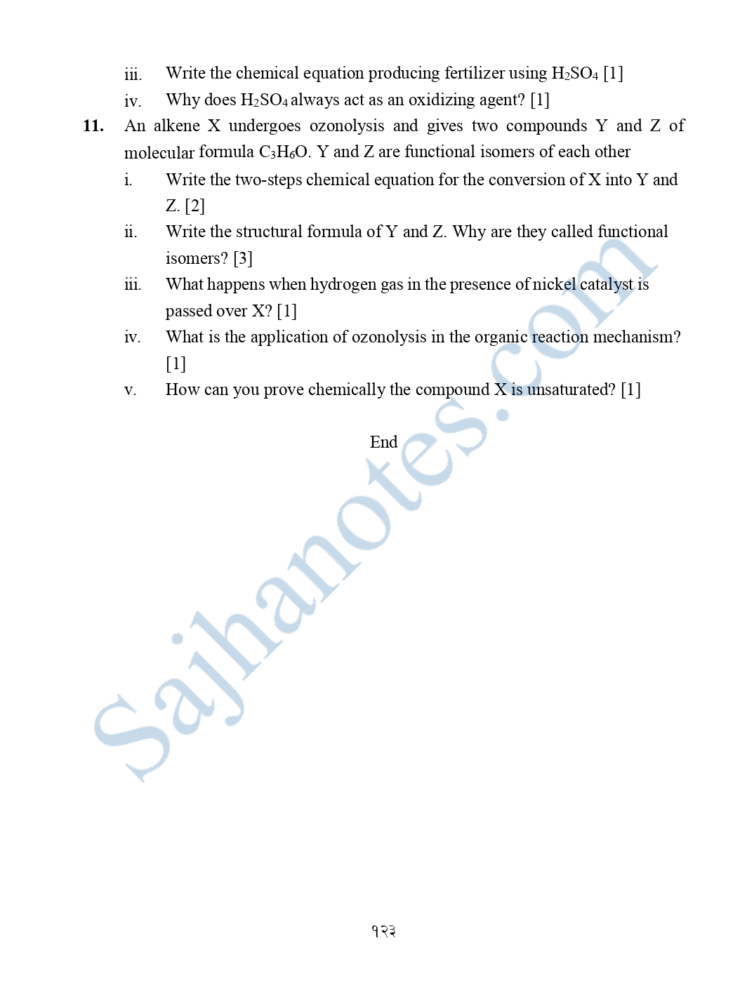 NEB Chemistry Model Paper 2078 | Grade 11 Chemistry Paper | Sajha Notes